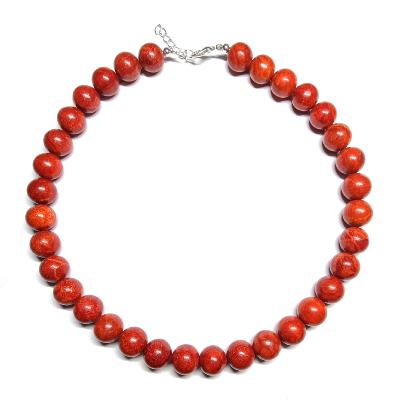 Corail Orange|Collier Boule 10mm|pierre naturelle